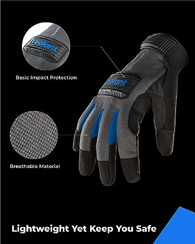 toolant Work Gloves Men - Thor Series - Mechanic Gloves Touch Screen, Utility Grip Working Gloves for Multi-Purpose Use, X-Large