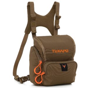 tuxapo binocular harness chest pack with rangefinder pouch bino case for hunting hiking shooting