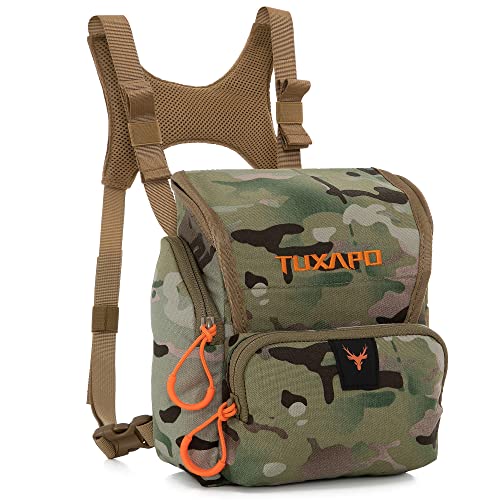 Tuxapo Binocular Harness Chest Pack with Rangefinder Pouch Bino Case for Hunting Hiking Shooting