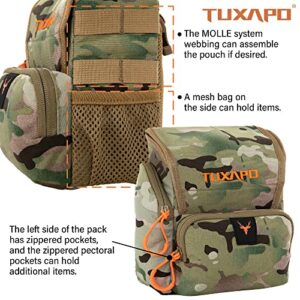 Tuxapo Binocular Harness Chest Pack with Rangefinder Pouch Bino Case for Hunting Hiking Shooting