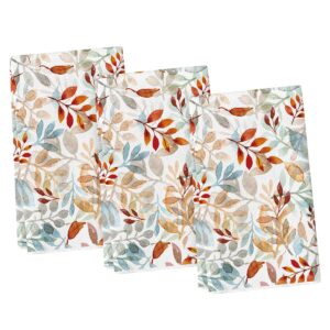 artoid mode eucalyptus leaves fall kitchen towels dish towels, 18x26 inch seasonal decoration hand towels set of 2