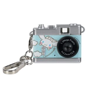 kenko 162767 pieni digital toy camera, sanrio character, cinnamoroll, keychain set, 1.31 megapixels, photo and video capture, micro sd card slot