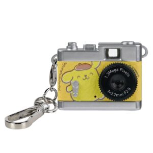 kenko 162798 pieni digital toy camera, sanrio characters, pom pompurin, keychain set, 1.31 megapixels, photo and video capture, micro sd card slot