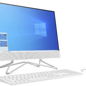 HP 22-inch FHD All-in-One Desktop Computer 2022, Dual-Core Intel Celeron J4025, 20GB DDR4 RAM, 512GB SSD, WiFi, Bluetooth, RJ45 LAN, Windows 11 Pro, Snow White, COU 32GB USB