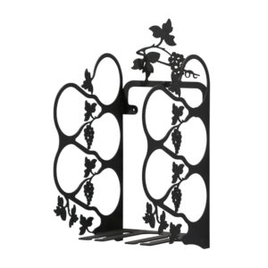 village wrought iron wall mount grapevine wine rack medium