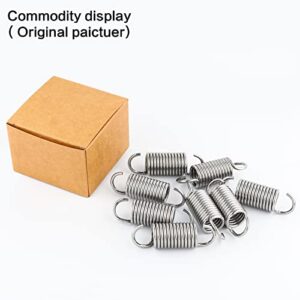 GNPADR 2-1/2 inch Stainless Steel Furniture Replacement Springs for Recliner Sofa Bed Rollaway Bed Trundle Bed White- Set of 8