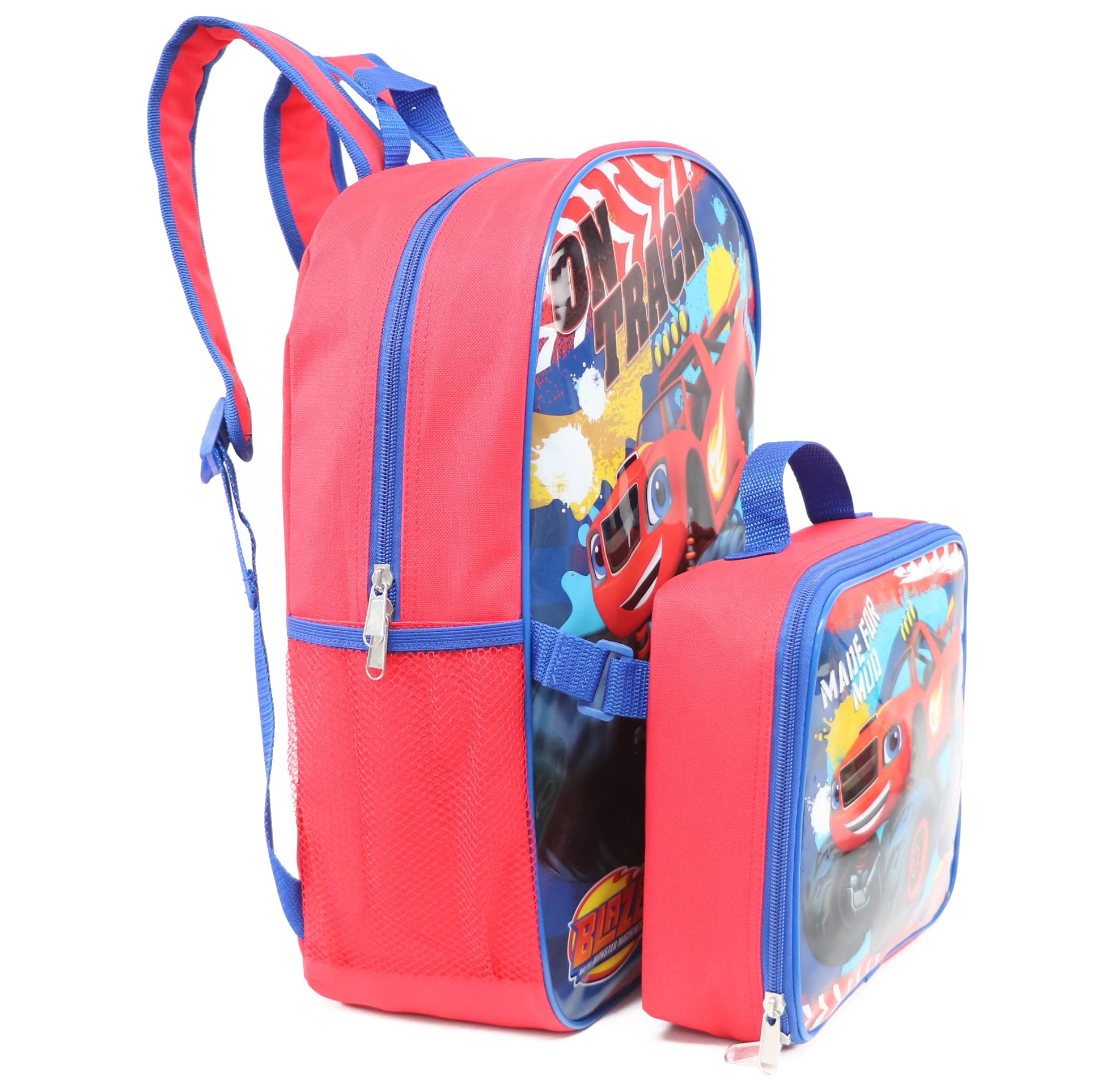 Ruz Blaze and the Monster Machines 16'' Full Size Truck Backpack Lunchbox Set Bookbag School Set