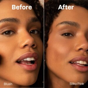 ATTITUDE Oceanly Lightweight Blush Stick, Titanium Dioxide-Free, EWG Verified, Plastic-Free, Vegan & Cruelty-free Makeup, Silky Pink, 0.3 Ounces