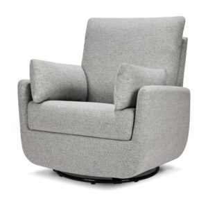 davinci juno swivel glider in frost grey, greenguard gold & certipur-us certified