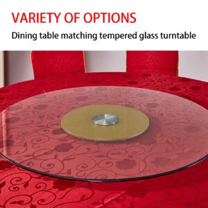 FANOYA Glass Lazy Susan for Table, Glass Lazy Susan, Round Tabletop Rotating Serving Tray for Dining Table, Transparent