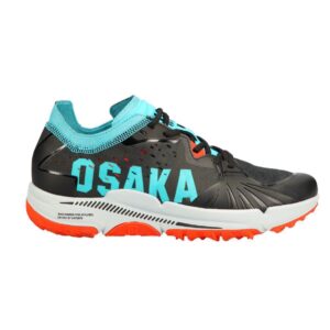 osaka women field hockey turf shoes ido mk1 - analogue black/aqua blue