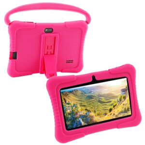 YCQ Kids Tablet Q8,7 inch Android Tablet PC,2GB RAM 32GB ROM,WiFi,Dual Camera,Educational,Games,Parental Control APP(Pink)