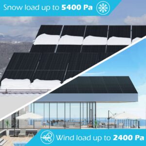 SUNGOLDPOWER 6pcs 415W Monocrystalline Solar Panel,Grade A Solar Cell, Waterproof IP67,High Efficiency for Rooftop,Charging Station,House,Farm,Yacht,Off/On Grid System(2490W in Total)