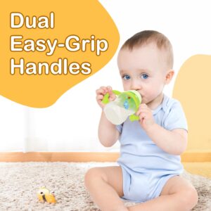 Baby Bottle Handles,4 Pack Silicone Baby Bottle Holder with Easy Grip Handles to Hold Their Own Bottle,Bottle Handles for 1.85" to 2.62" Diameter Baby Bottles and Straw Bottles