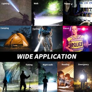 WINDFIRE Rechargeable LED Flashlights High Lumens, 100000 Lumens XHP70 Super Bright Powerful Tactical Flashlight 5 Modes Zoomable Handheld Waterproof Flashlight for Emergencies Camping Hiking