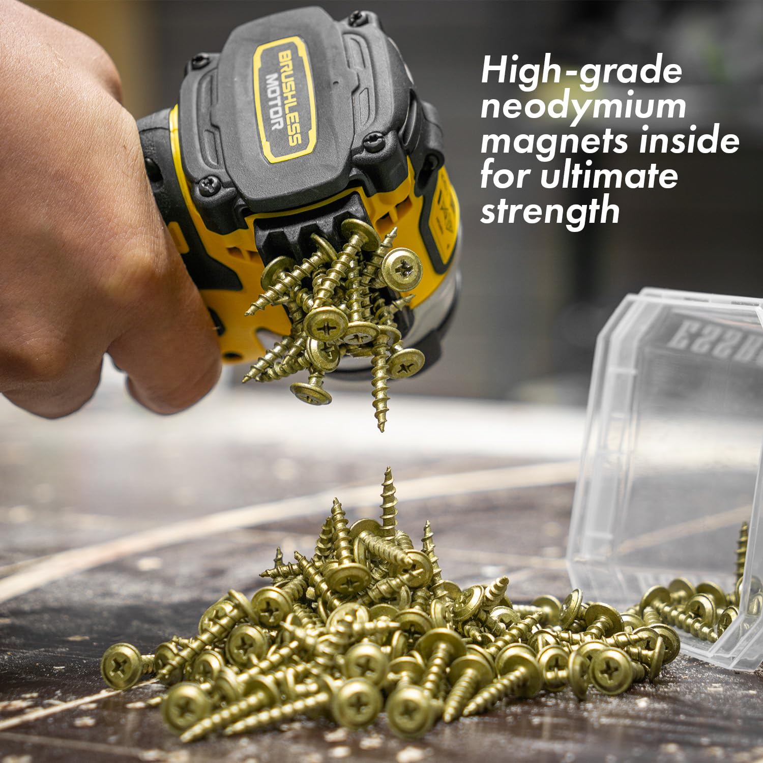 Simon Tools Magnetic Drill Bit Holder for Impact Drivers and Drills - Superior Hold with 3M Adhesive - Drill Accessory That Fits Most drills: Milwaukee, Dewalt, Makita, Klein, Bosch