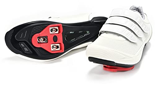 Mens Womens Indoor Cycling Shoes Compatible with Peloton Bike Shoes Cycling Shoes with Delta Cleats Clip Outdoor Pedal SPD Road Bike Shoes,White