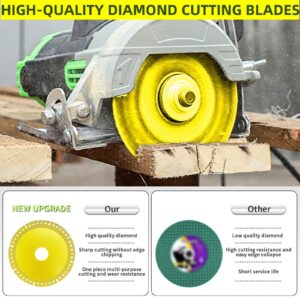 Cutting Disc, Cut Off Wheels 4 1/2 Inch with Conversion Gasket, 7/8" Arbor Angle Grinder Blades, Diamond Cutting Wheels for Angle Grinder for Smooth Cutting, Chamfering, Grinding of Materials.(3)