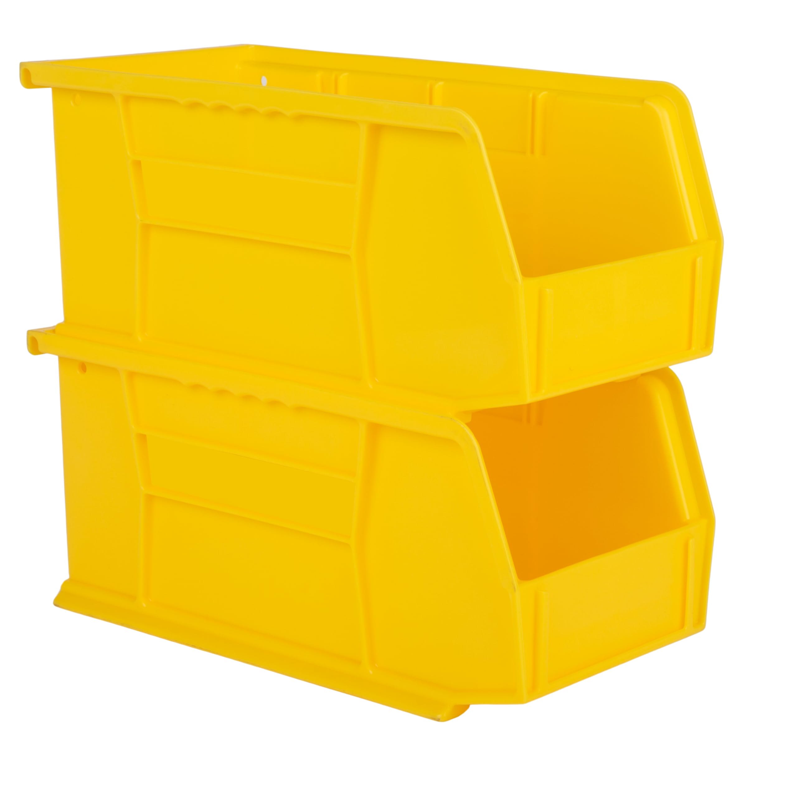 Hudson Exchange 11" x 5-1/2" x 5" Plastic Stackable Storage Bin and Hanging Container (Yellow)