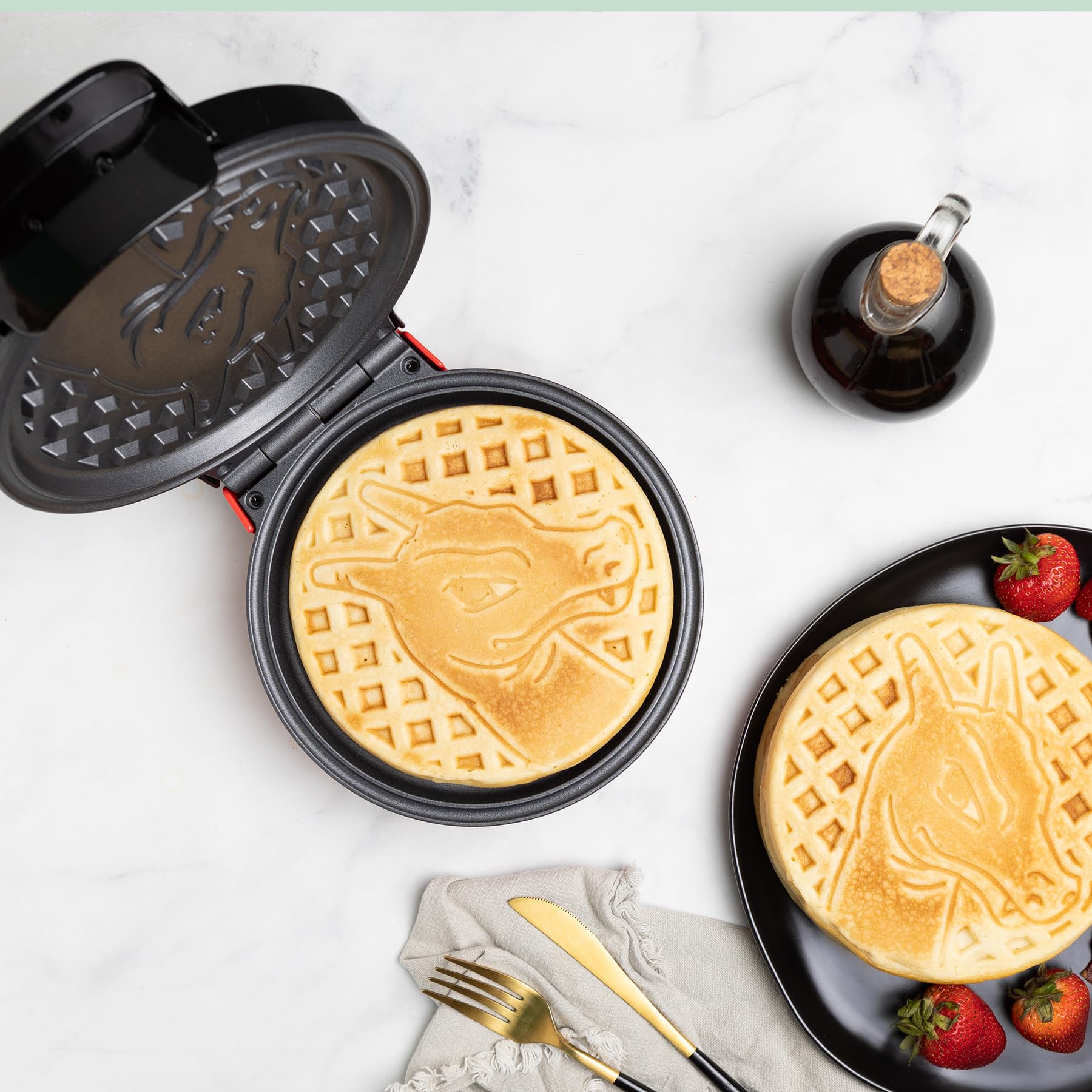 Uncanny Brands Pokémon Charizard Waffle Maker - Make Bounty Charizard Waffles - Kitchen Appliance