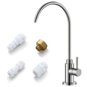 water filter faucet, vmasstone reverse osmosis faucet fits most ro units or water filtration system in non-air gap, lead-free stainless steel drinking water faucet for bar kitchen sink, rv (dm001 bn)