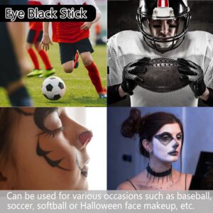 Yrarbil Eye Stick (Black) for Sports, Easy to Color Black Face Makeup Eye Stick Football/Baseball/Softball/Lacrosse Cosplay Makeup Accessories (1 Pcs)