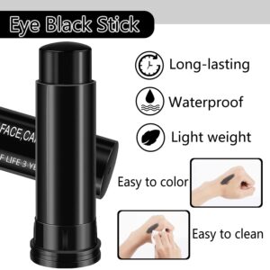 Yrarbil Eye Stick (Black) for Sports, Easy to Color Black Face Makeup Eye Stick Football/Baseball/Softball/Lacrosse Cosplay Makeup Accessories (1 Pcs)