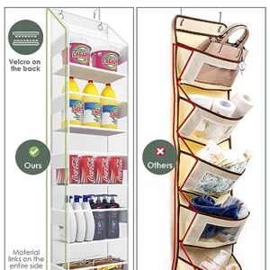 PHOTOONE 5-tier Over The Door Storage Hanging Organizer, Clear Hanging Storage Pantry Organizer, Large Capacity Door Organizer for Closet, Bedroom, Baby Nursery, Bathroom and Sundries