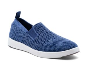 woolloomooloo shoe suffolk unisex - merino wool footwear - slip on - comfort and support - lightweight - soft - moisture wicking, denim, women's 6.5-7 m us