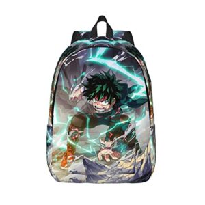 duobey anime izuku midoriya backpack laptop daypack travel business bag casual rucksack fashion backpacks small