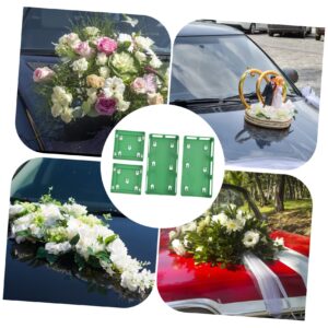 COHEALI 8 Pcs Flower Mud Sucker Flower Car Foam Holder Fresh Flower Cage Brick Tray Floral Foams Disc Wedding Floral Wedding Car Flower Mud Tray Plastic Flower Stand Dining Table