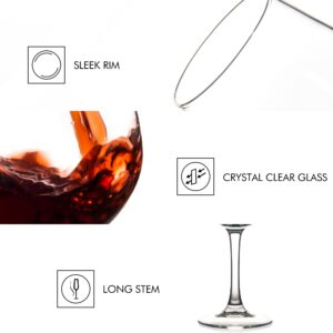 UMEIED Tempered Wine Glasses Set of 12, 12-oz Wine Glass Chip Resistant, Bulk Wine Glass Set for Restaurants, Bars, Picnics, Dishwasher Safe