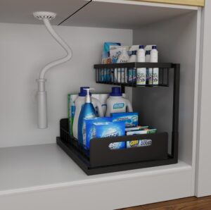 nevitably under sink storage, 2 tier under kitchen sink organizer, under cabinet storage, under sink organizer and storage bathroom