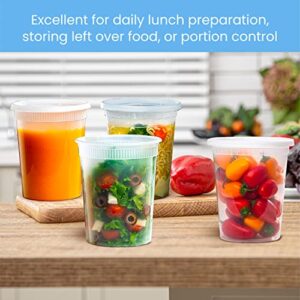 CONTAIN FRESH Deli Containers with Lids, Food Storage Containers with Lids 32 OZ (32 OZ -24 sets)