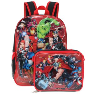 ruz marvel avengers backpack with detachable lunch box (red multi)