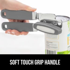 Gorilla Grip Drawer and Shelf Liner and Manual Hand Held Can Opener, Shelf Liner Size 17.5 In x 10 FT, Strong Grip, Large Lid Openers for Kitchen, Both in Gray, 2 Item Bundle