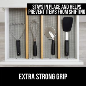 Gorilla Grip Drawer and Shelf Liner and Manual Hand Held Can Opener, Shelf Liner Size 17.5 In x 10 FT, Strong Grip, Large Lid Openers for Kitchen, Both in Gray, 2 Item Bundle