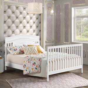 Oxford Baby Briella Crib to Full-Size Bed Conversion Kit, White, GreenGuard Gold Certified