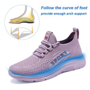 Cozystep Women's Walking Shoes Lightweight Running Sports Shoes Breathable Mesh Fashion Sneakers.