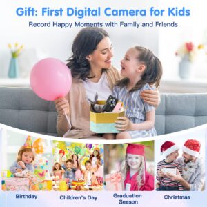 Newest Digital Camera, 1080P Digital Camera for Kids with 32GB Card Anti-Shake, Portable Point and Shoot Camera Fill Flash 16X Zoom, Small Camera