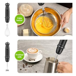 Immersion Blender Handheld Hand Blender, 800W 5 in 1 Hand Mixer Stick, BPA-Free 12 Speed Handheld Blender 304 Stainless, Mixing Beaker, Chopper, Whisk, Milk Frother, Soup, Smoothies, Baby Food, Sauce