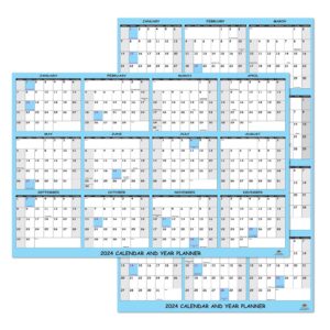 12" x 18" 2024 wall calendar monthly 12 month annual yearly wall planner, reversible, horizontal/vertical