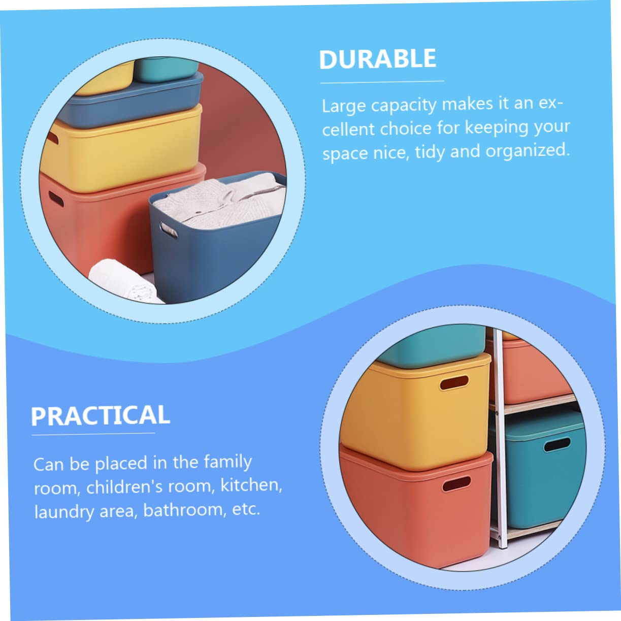 Housoutil Storage Box Snack Felt Cube Bin Felt Hamper Bin Cloth Organizer Wardrobe Organizer Rope Basket Container Toy Storage Bin Cube Storage Organizer Pp Trash Box Sock Office