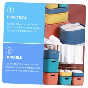 Housoutil Storage Box Snack Felt Cube Bin Felt Hamper Bin Cloth Organizer Wardrobe Organizer Rope Basket Container Toy Storage Bin Cube Storage Organizer Pp Trash Box Sock Office