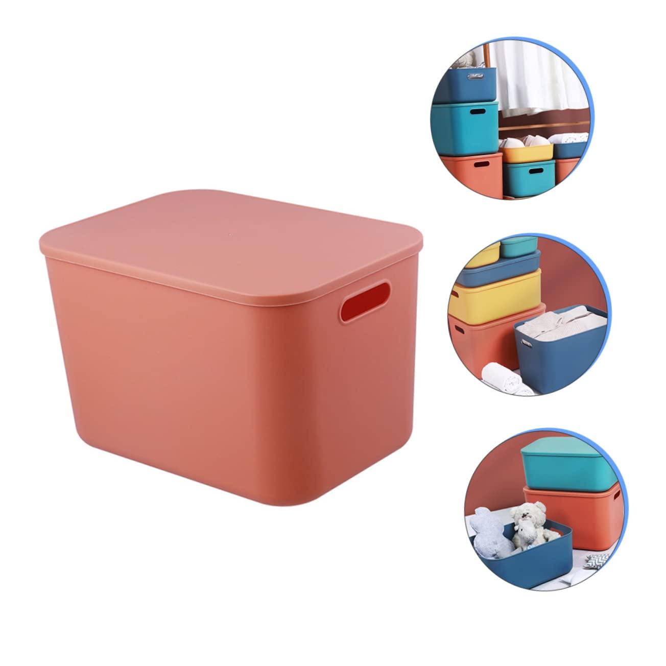 Housoutil Storage Box Snack Felt Cube Bin Felt Hamper Bin Cloth Organizer Wardrobe Organizer Rope Basket Container Toy Storage Bin Cube Storage Organizer Pp Trash Box Sock Office