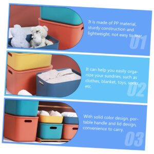 Housoutil Storage Box Snack Felt Cube Bin Felt Hamper Bin Cloth Organizer Wardrobe Organizer Rope Basket Container Toy Storage Bin Cube Storage Organizer Pp Trash Box Sock Office