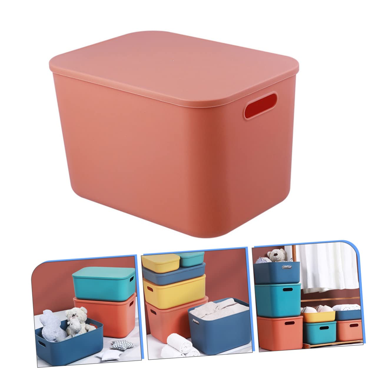 Housoutil Storage Box Snack Felt Cube Bin Felt Hamper Bin Cloth Organizer Wardrobe Organizer Rope Basket Container Toy Storage Bin Cube Storage Organizer Pp Trash Box Sock Office