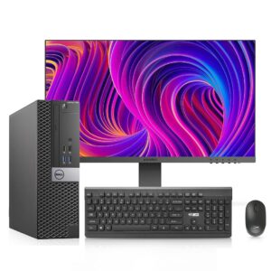 dell optiplex 7040 desktop computers with 22 inch monitor pc bundle,16gb ram 256gb m.2 nvme ssd, built-in wifi bluetooth, i5-6500 3.2ghz,windows 10 pro,refurbished computer set (renewed)