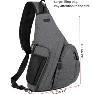 Oversize Sling bag for men and Women Big Sling Backpack Crossbody Shoulder Bag Waterproof XB-13 (NL)