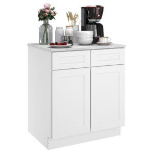 ROOMTEC Kitchen Base Cabinets, Sideboard Storage Cabinet, Entryway Cabinet with Soft Closing Doors 30" W X 24" D X 34-1/2"H